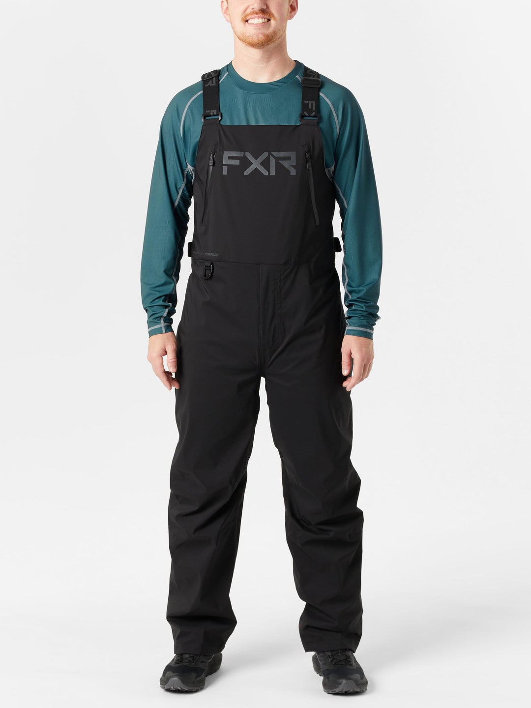 FXR Adventure Light Tri Laminate Bib Black | Tackle Warehouse