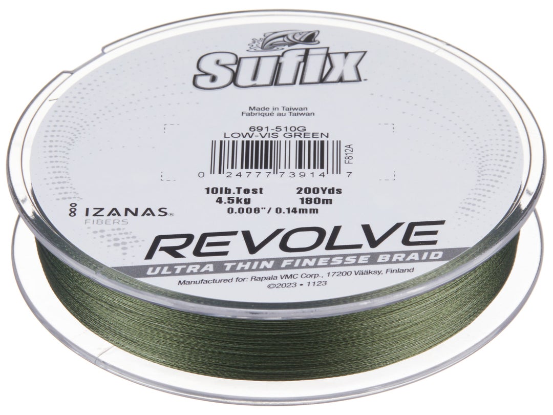 Sufix Revolve Low Vis Green Braided Line | Tackle Warehouse