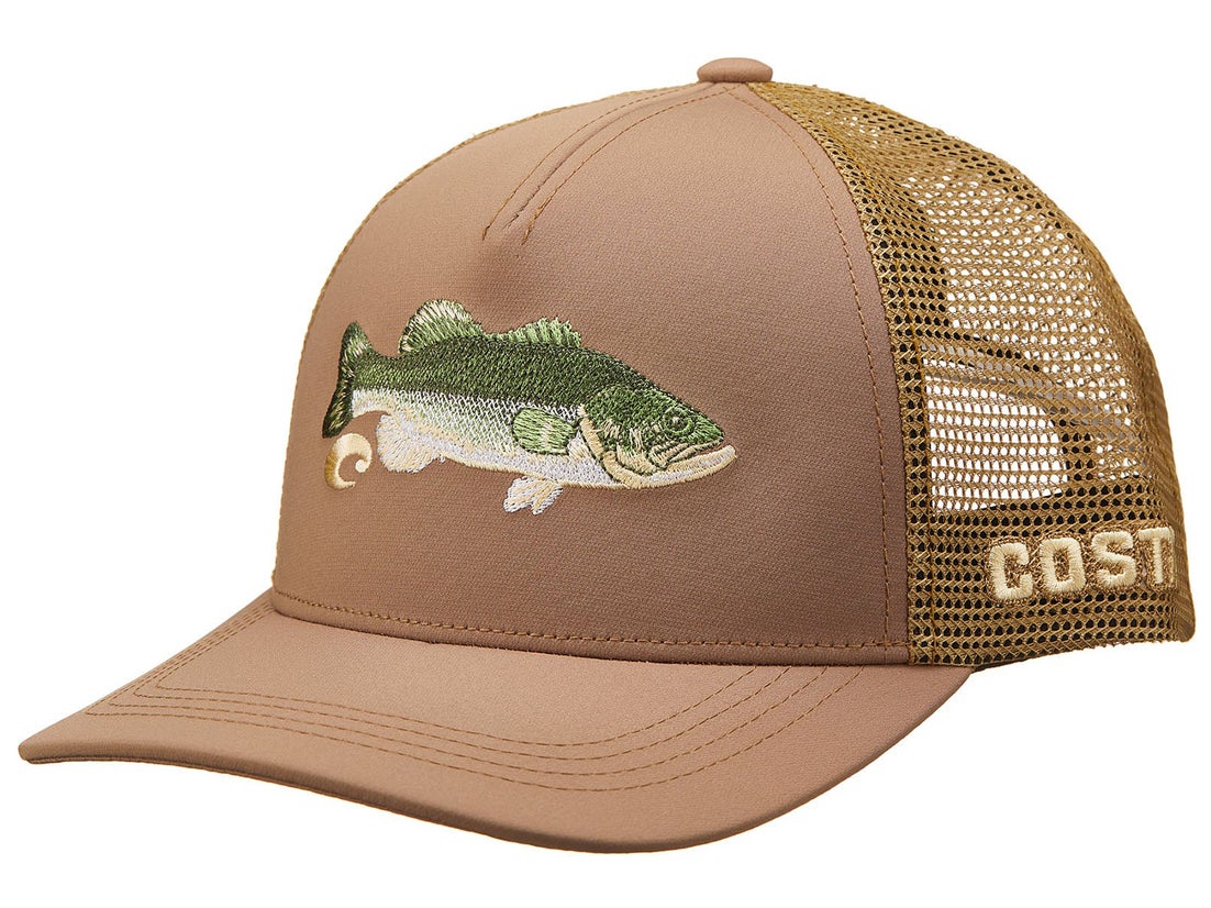 Costa Del Mar Bass Stitched Trucker Working Brown Tackle Warehouse