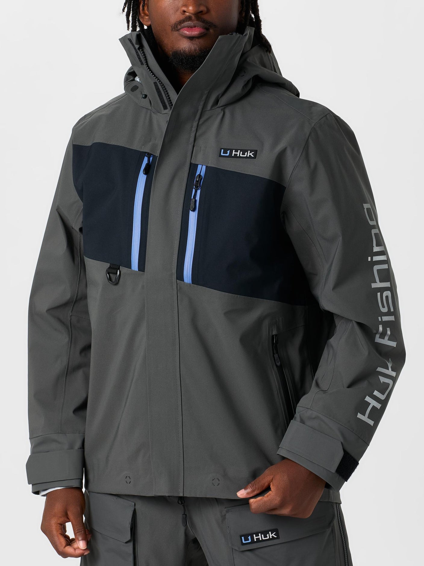 Huk Pro Series Rain Jacket Volcanic Ash - Tackle Warehouse