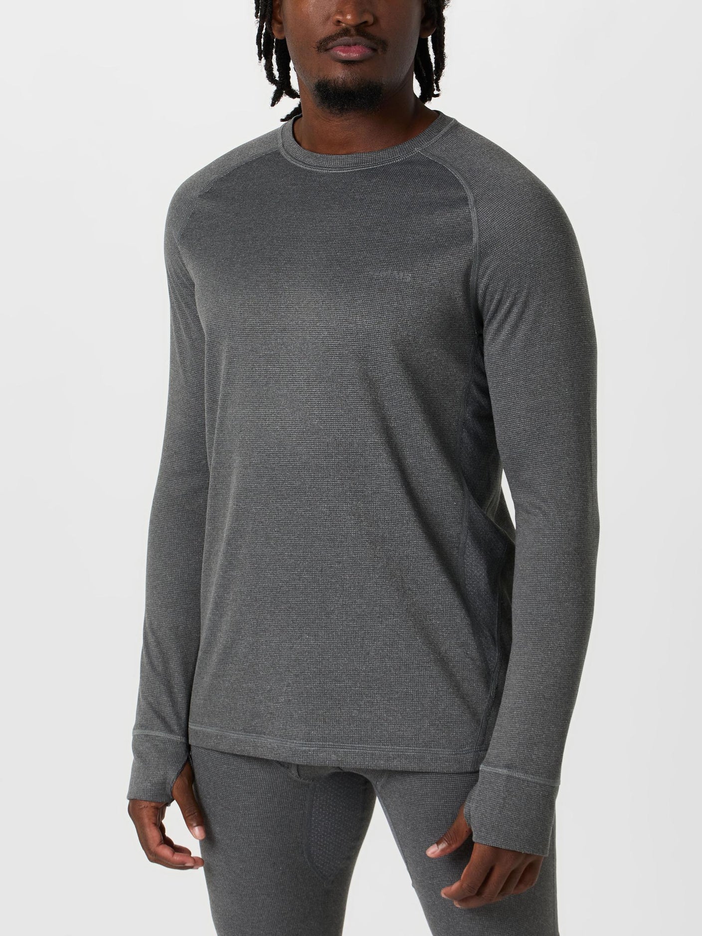 Simms Strata 160 Long Sleeve Crew Dark Gray Heather - Tackle Warehouse