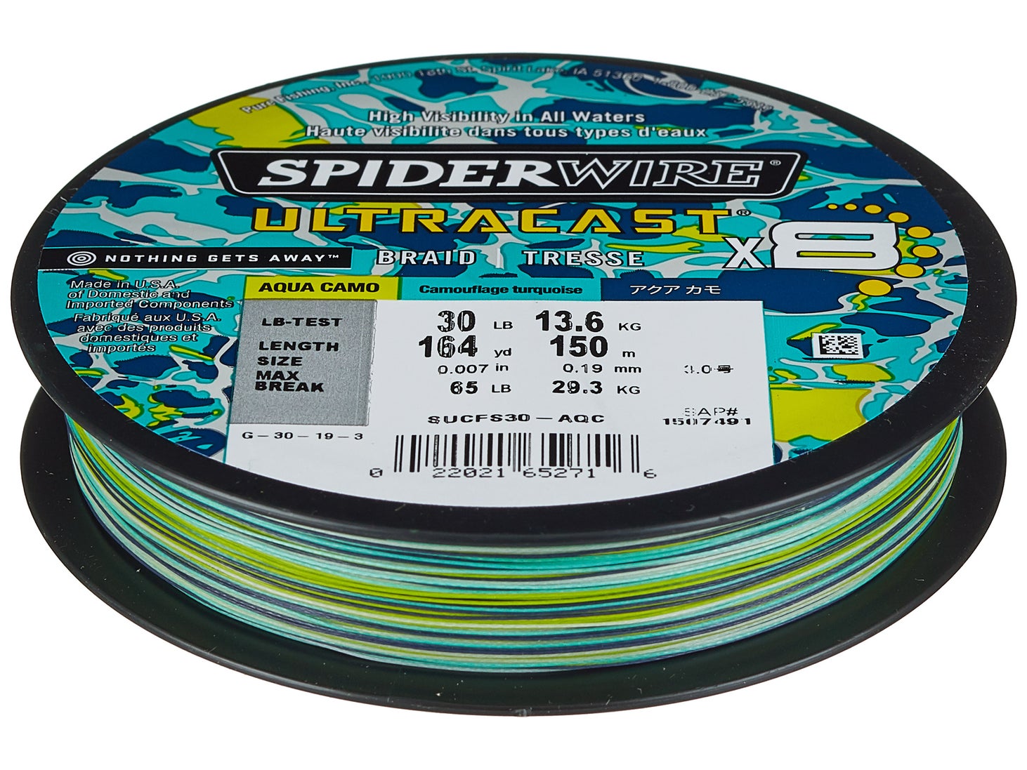 Spiderwire Ultracast Braided Line Aqua Camo | Tackle Warehouse