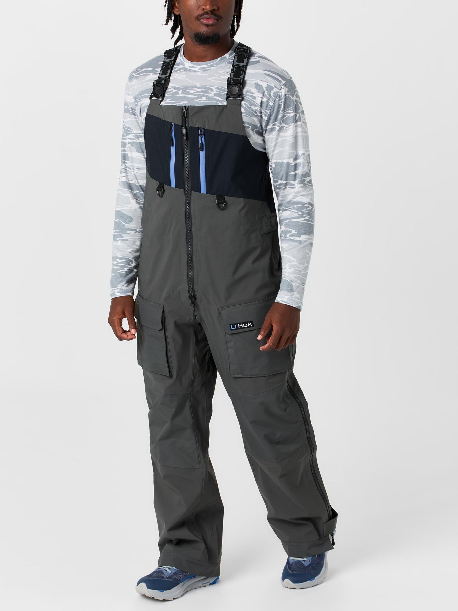 Huk Pro Series Rain Bib Volcanic Ash - Tackle Warehouse