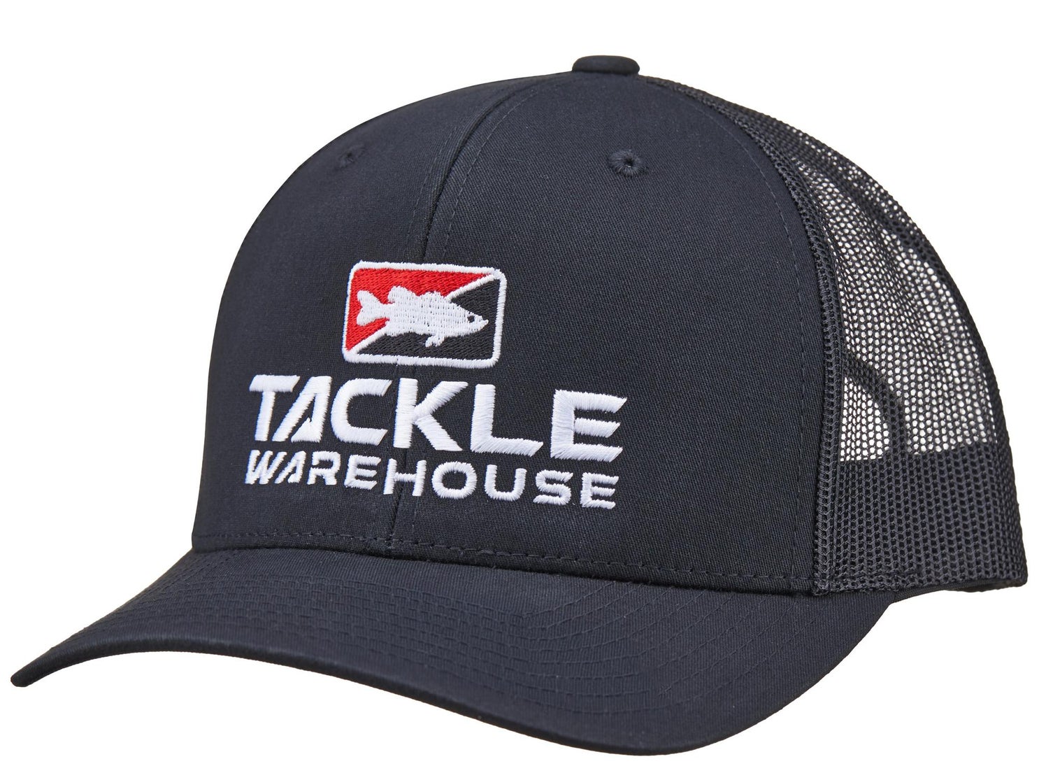 Tackle Warehouse Vertical Trucker Hat Black - Tackle Warehouse