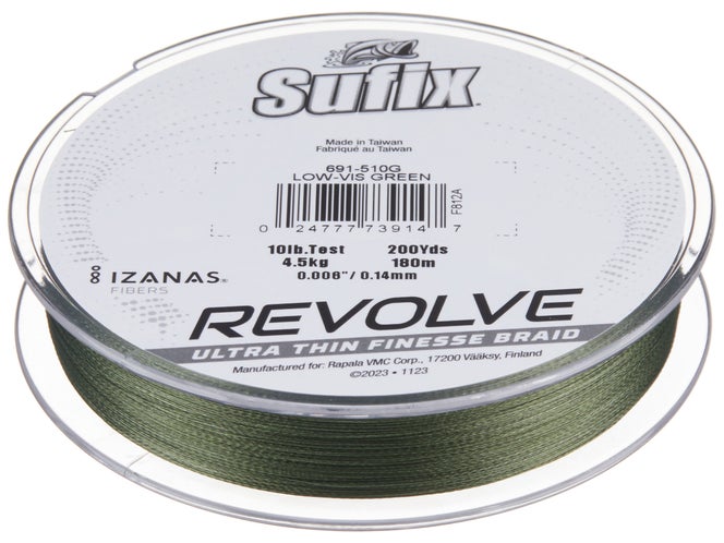 Sufix Revolve Low Vis Green Braided Line | Tackle Warehouse