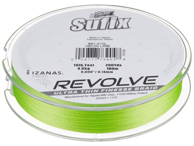 Sufix Revolve Low Vis Green Braided Line - Tackle Warehouse