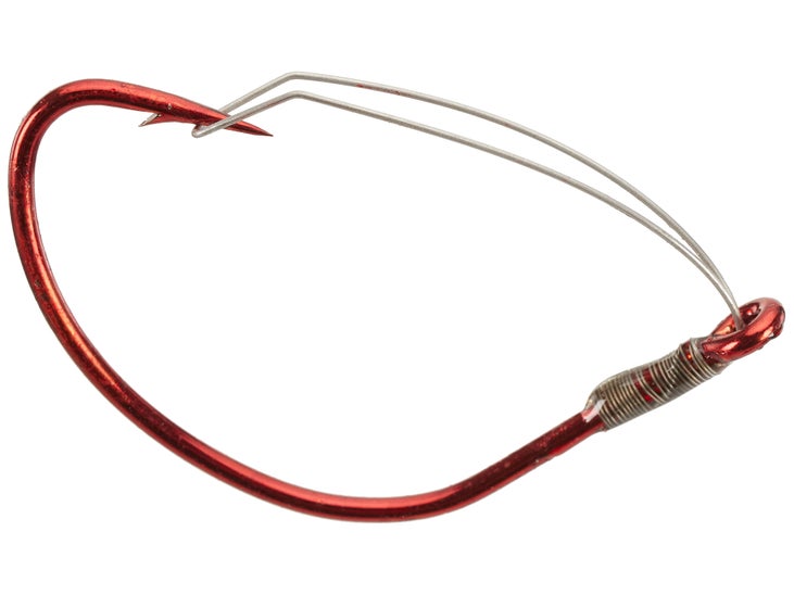 Mustad KVD Weedless Wacky Worm Hook Red | Tackle Warehouse