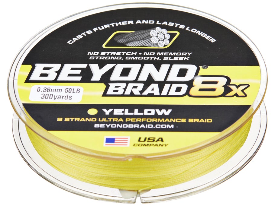 Beyond Braid 8X Braided Line Yellow - Tackle Warehouse