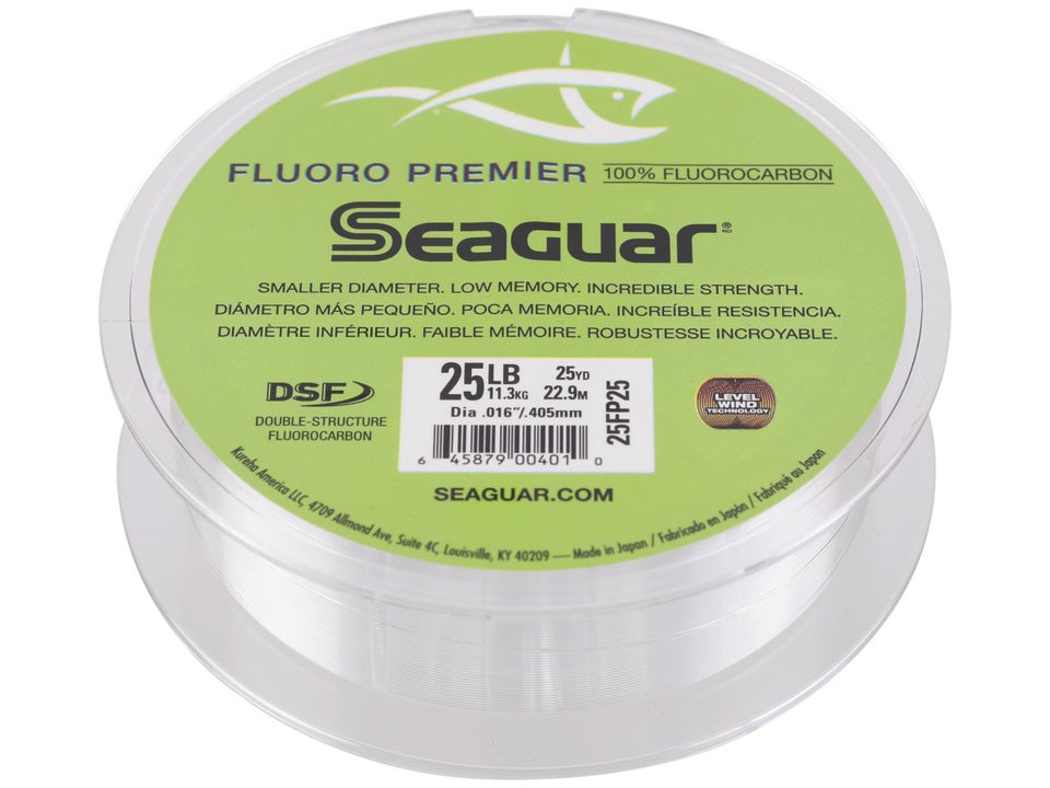 Seaguar Fluoro Premier Fluorocarbon Leader Line 25yd | Tackle Warehouse