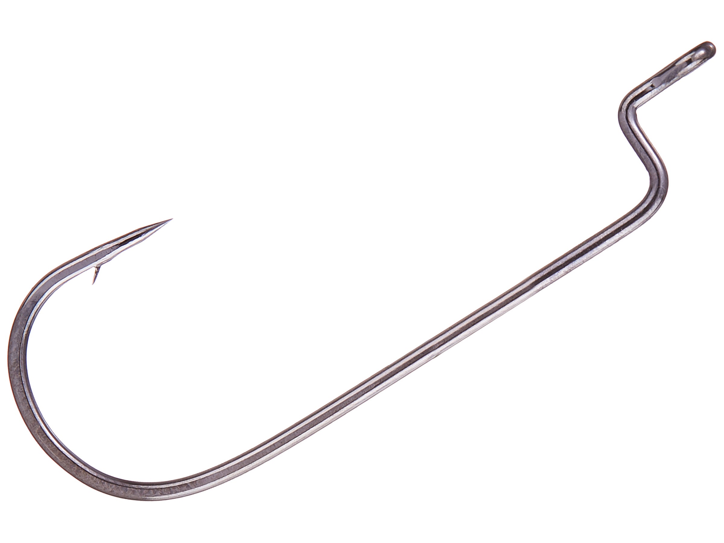 Eagle Claw Round Bend Worm Hook Platinum Black 15pk - Tackle Warehouse